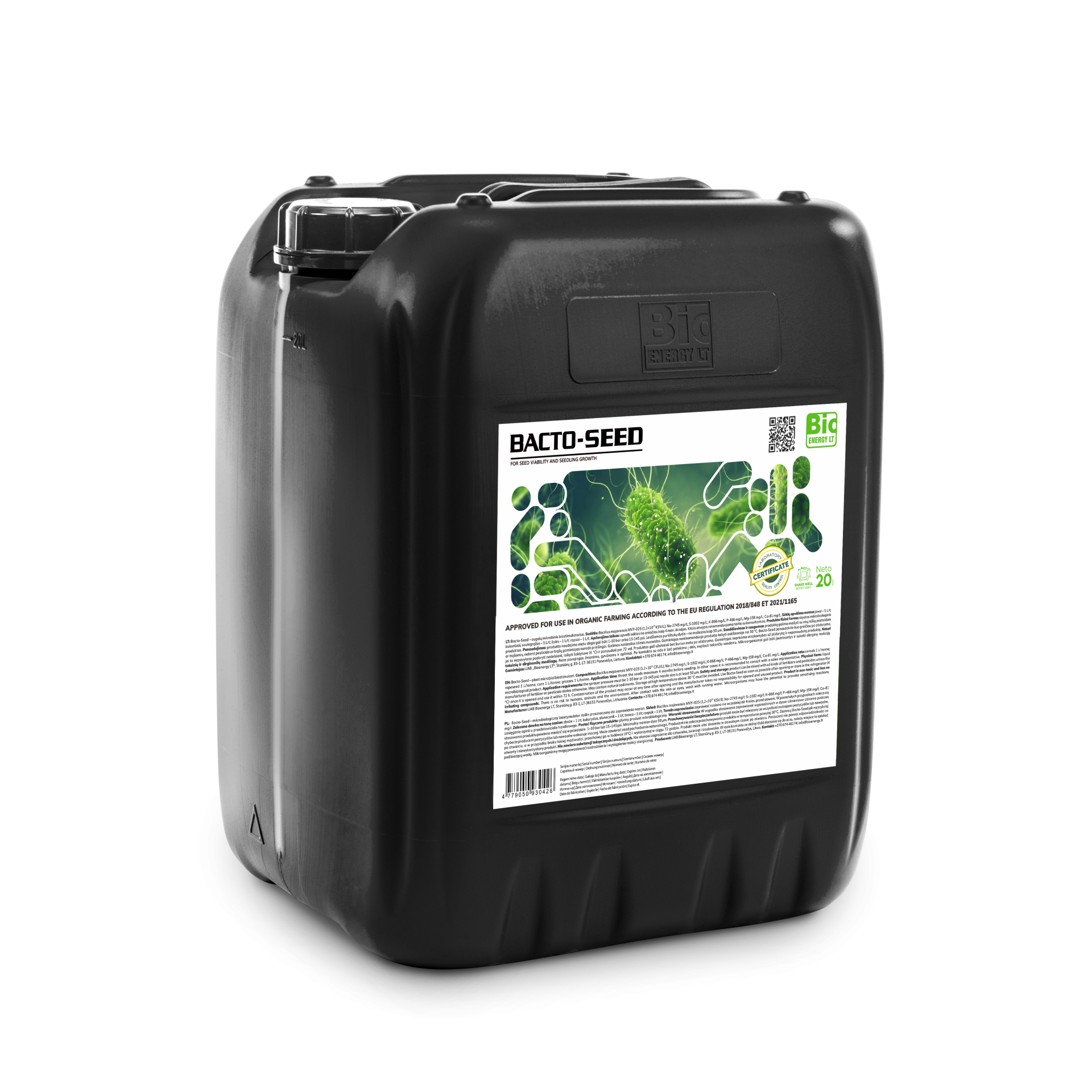 Bacto-Seed - preparatas efektyviam sėklų dygimui, atsparus stresams